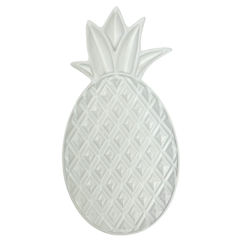 11" Pineapple Plate-White | Carolina Pottery