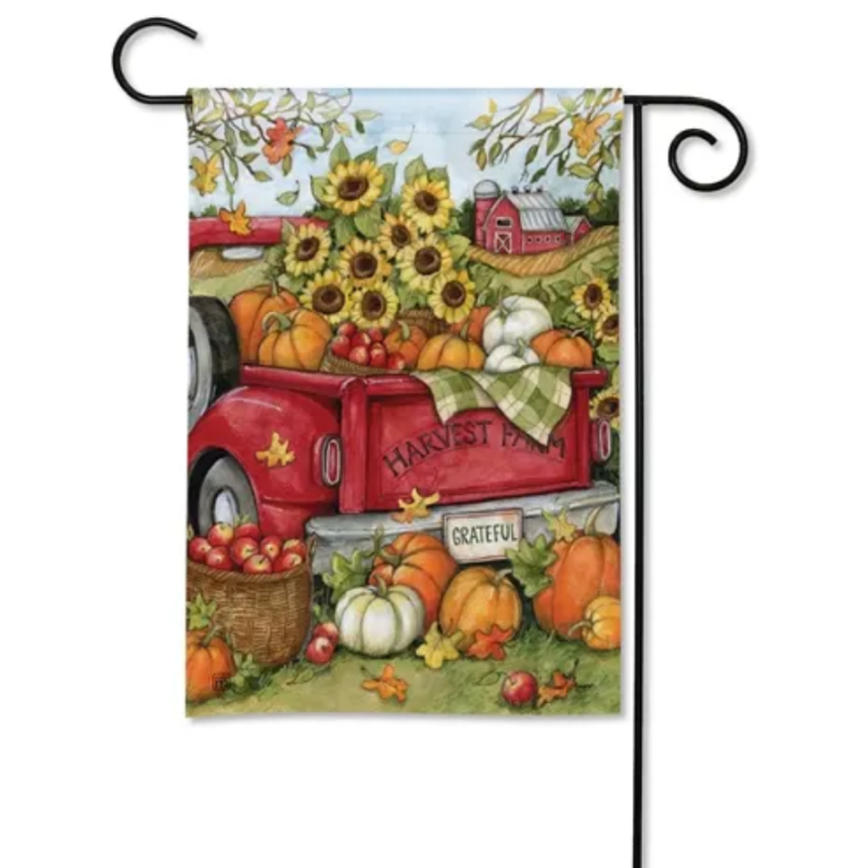 Harvest Farm Truck Garden Flag | (A)/(B)Breeze Art Garden Flags ...