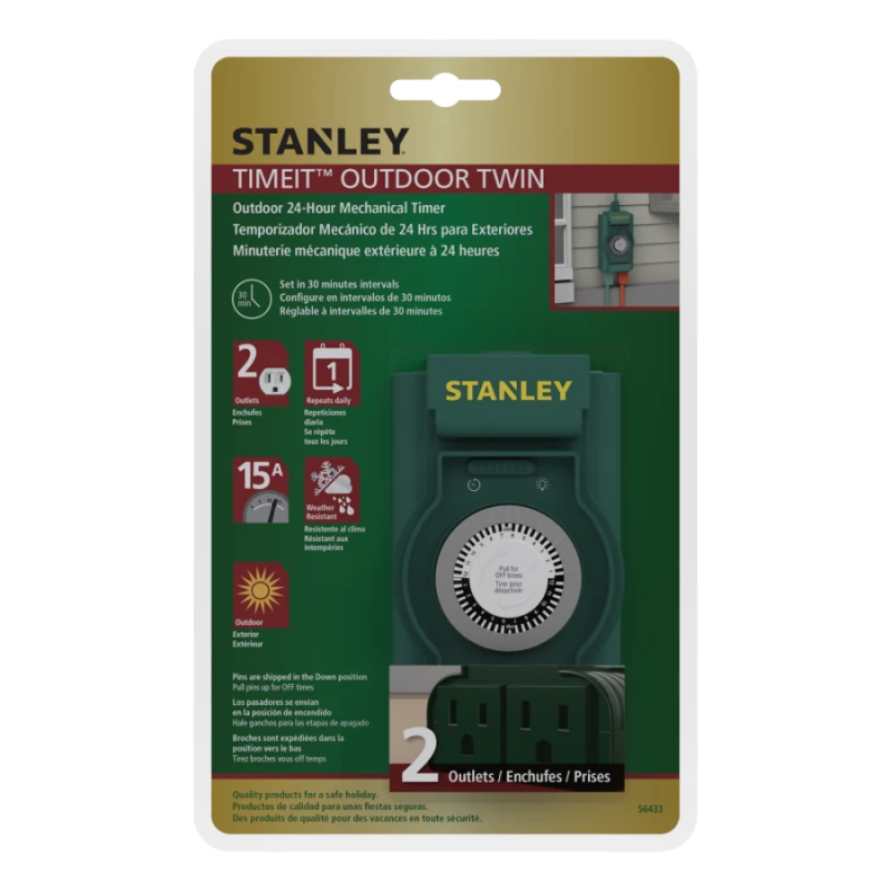 Stanley 2-Outlet Outdoor 24 Hour Timer | (Weekly) Christmas | Carolina ...
