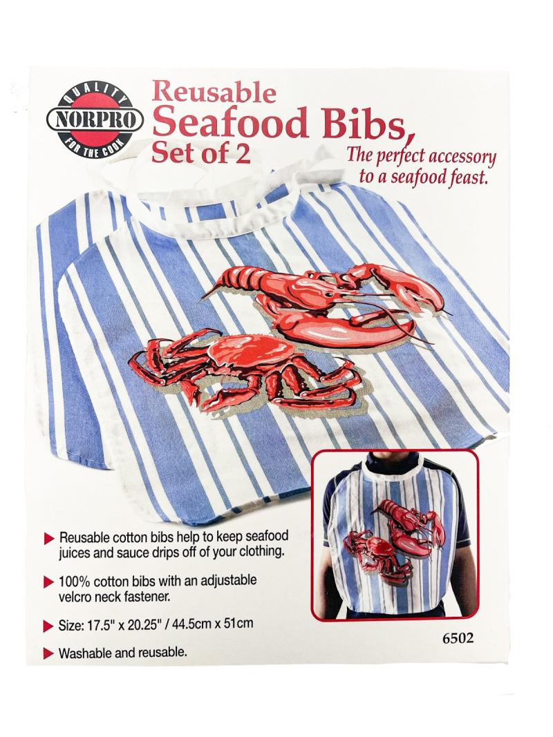 17.5"x20" Reusable Seafood Bibs-2 Pc | Kitchen Gadgets & Utensils