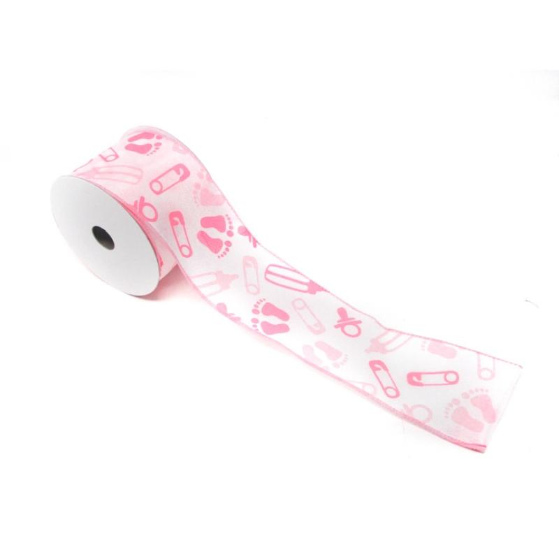 2.5"x10y Baby Girl Ribbon | Wired Ribbon