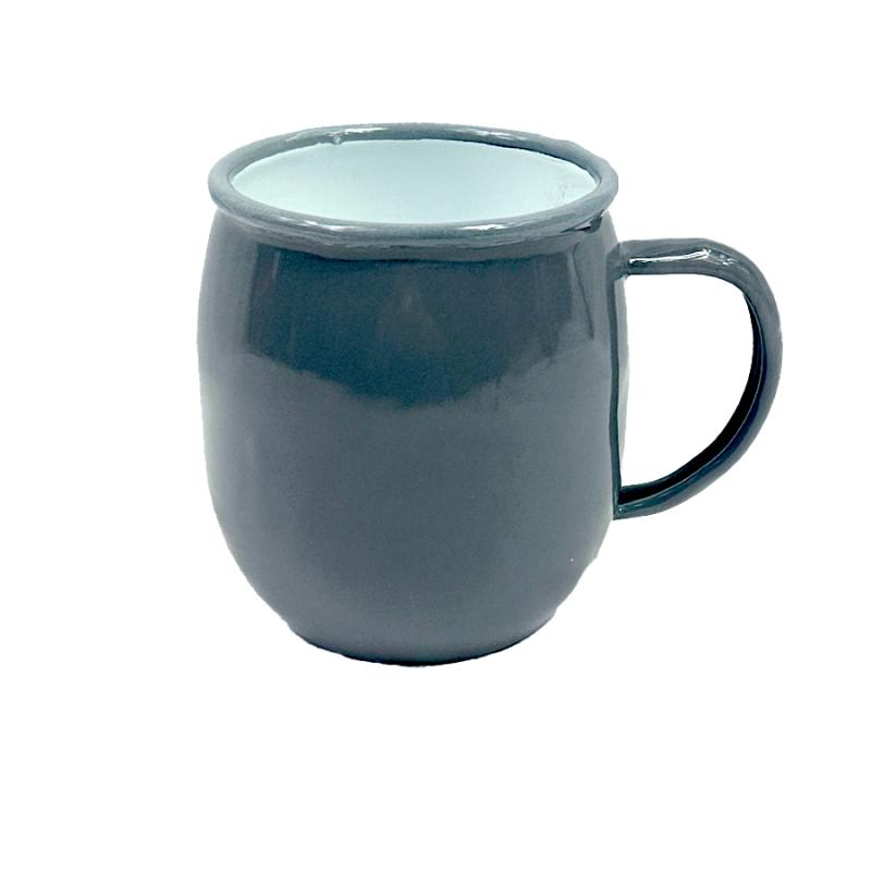 16 oz Cambridge Enamel Grey Mug | (B) Drinkware | Carolina Pottery