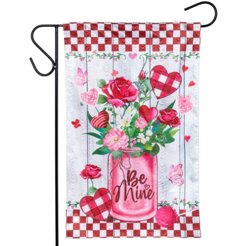 Be Mine Mason Jar Garden Flag | Backstock - Maximize iTEMS