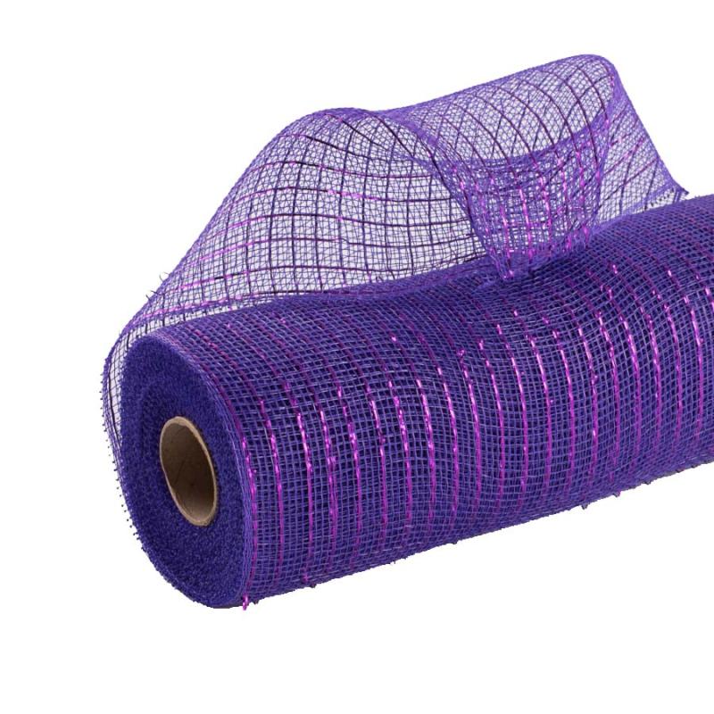 21"x10yd Metallic Deco Mesh-Purple | Deco Mesh/Mesh Tubing