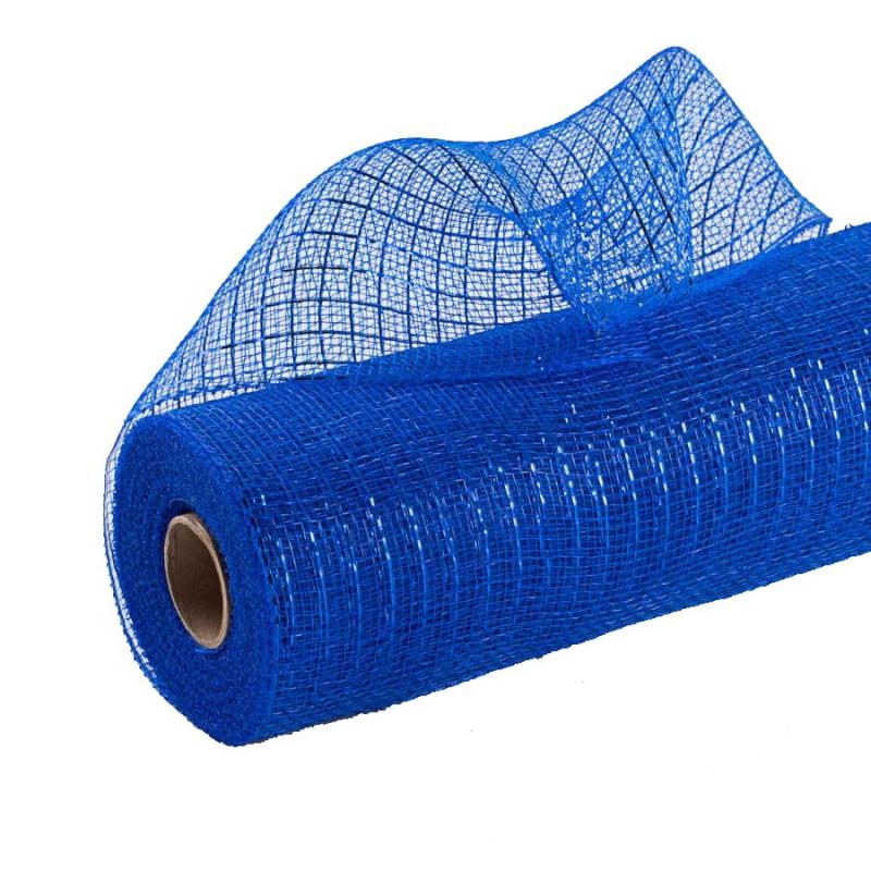 10"x10yd Metallic Deco Mesh-Royal Blue | Deco Mesh/Mesh Tubing