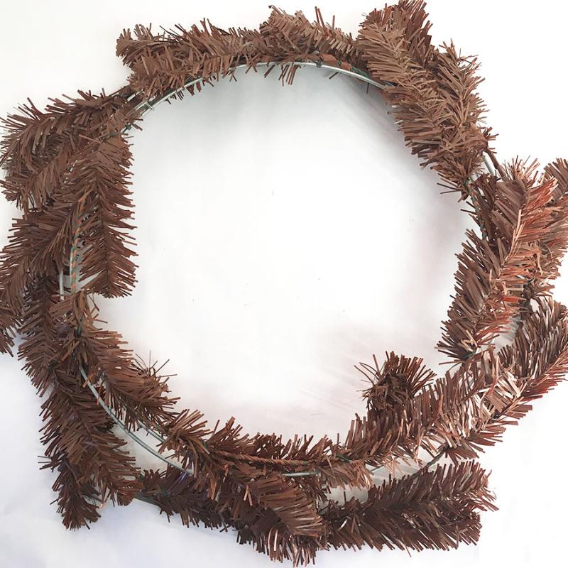 Work Wreath, 24" Rust Brown | Floral Craft Supplies